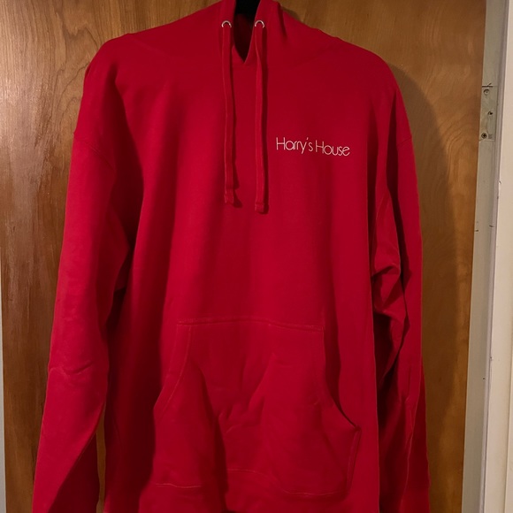 Harry Styles | Tops | Harry Styles Harrys House Red Hoodie From New ...